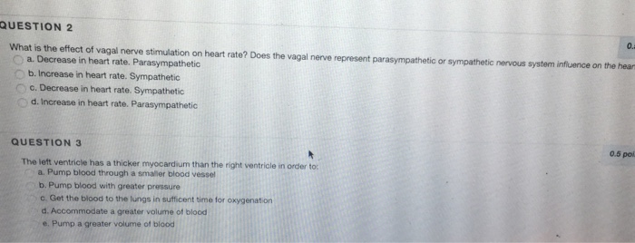 Solved what is the effect of vagal nerve stimulation on | Chegg.com