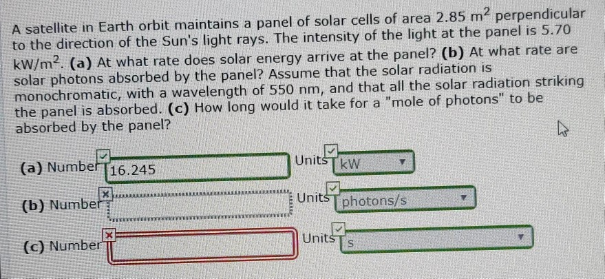 Solved A satellite in Earth orbit maintains a panel of solar | Chegg.com