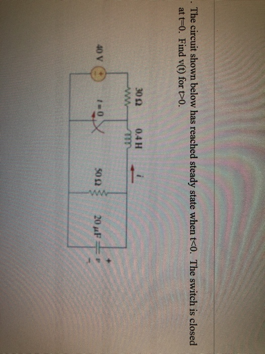 Solved The circuit shown below has reached steady state when | Chegg.com