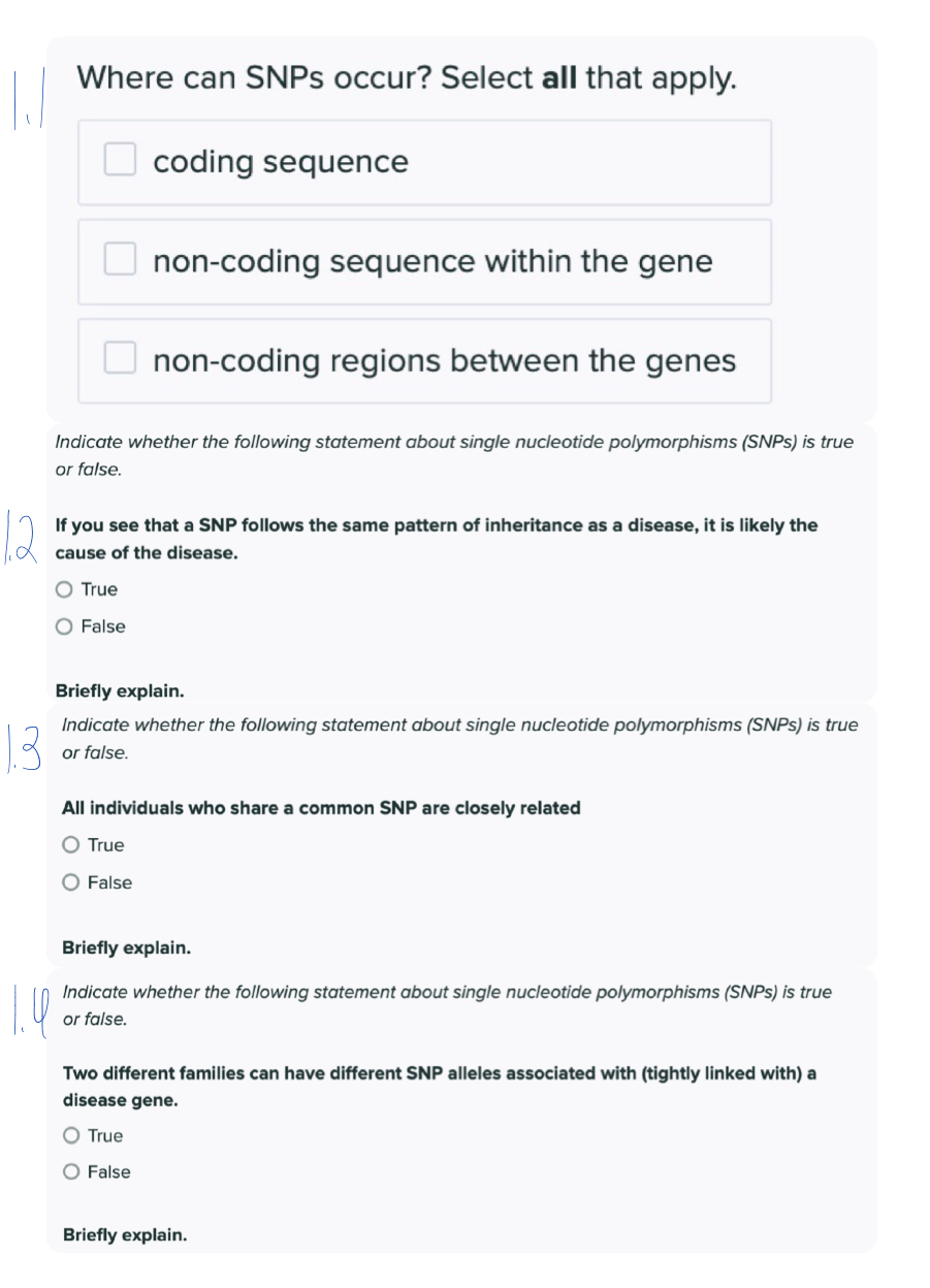 Solved Where Can Snps Occur Select All That Apply Coding