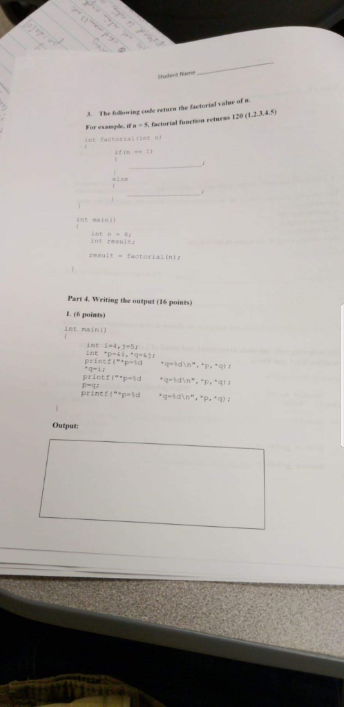 Solved Student Name 11. What is be displayed from following | Chegg.com