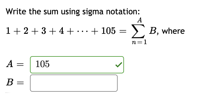 Solved A Write the sum using sigma notation: 1 1 1 1 + + + + | Chegg.com