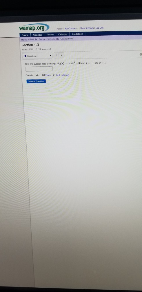 Solved Wamap.org Home My Classes User Settings Log Out | Chegg.com