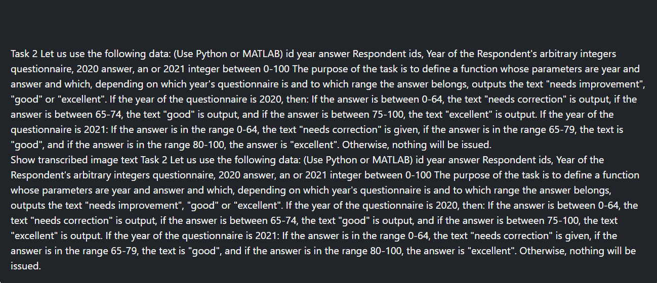 Solved Task 2 Let Us Use The Following Data Use Python Or 