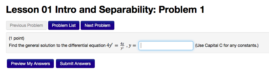 Solved Lesson 01 Intro and Separability: Problem 1 Previous | Chegg.com