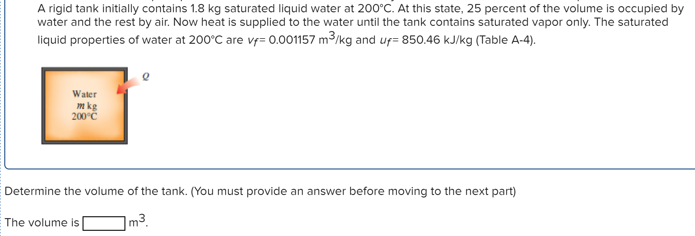 Solved A rigid tank initially contains 1.8 kg saturated | Chegg.com