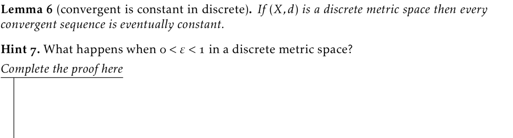 Solved Lemma 6 (convergent is constant in discrete). If | Chegg.com