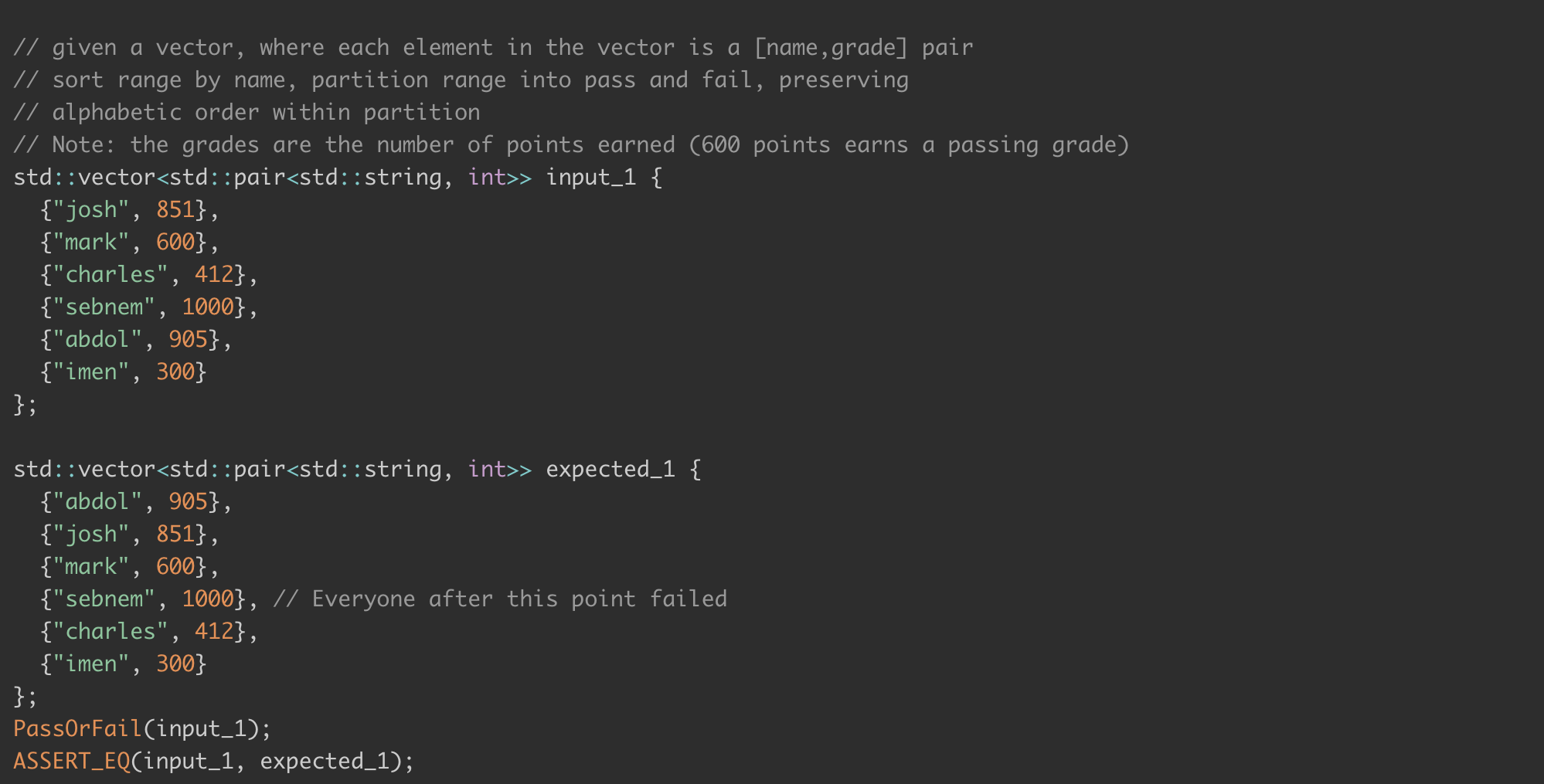 Solved // given a vector, where each element in the vector | Chegg.com