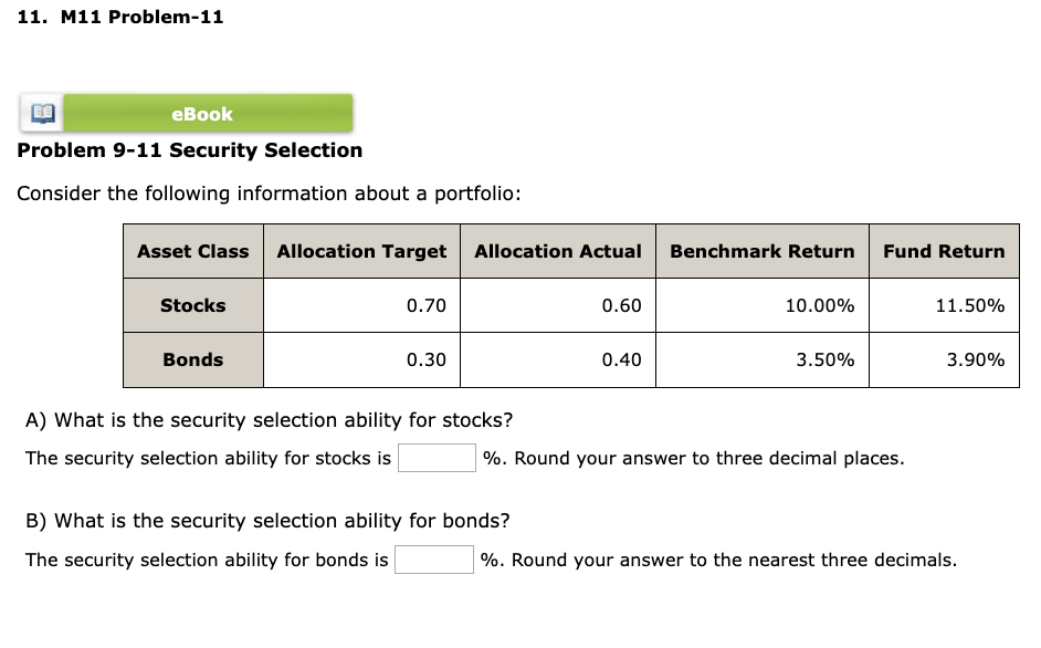 Solved Problem 9 11 ﻿security Selectionconsider The 