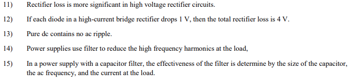 Solved 11) 12) 13) Rectifier loss is more significant in | Chegg.com