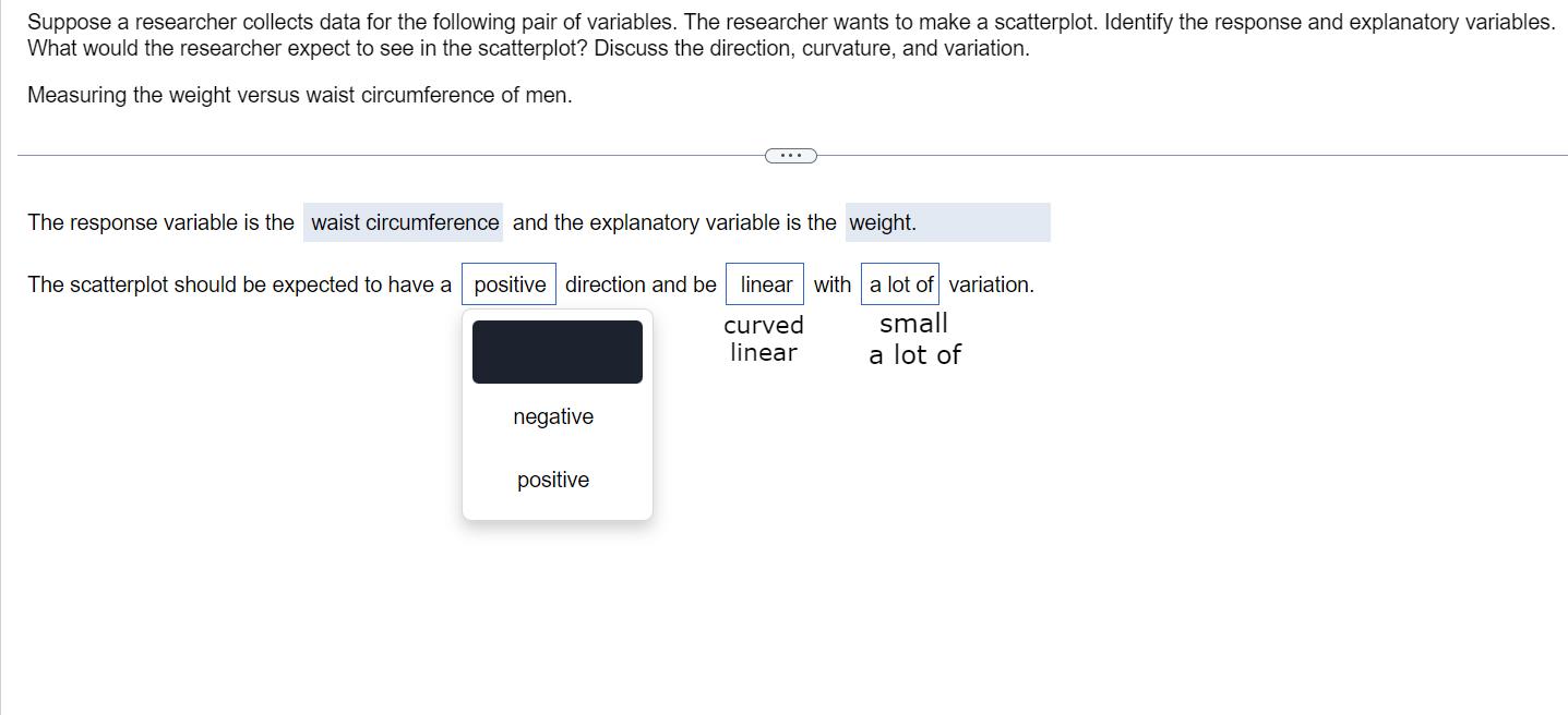 Solved Suppose a researcher collects data for the following | Chegg.com Solved Suppose a researcher collects data for the following | Chegg.com