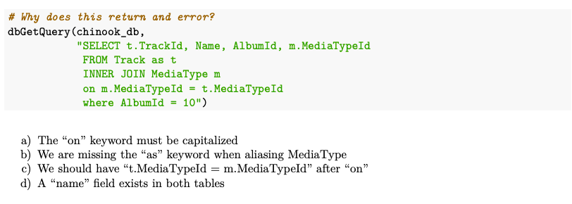 Solved \# Why does this return and error? | Chegg.com