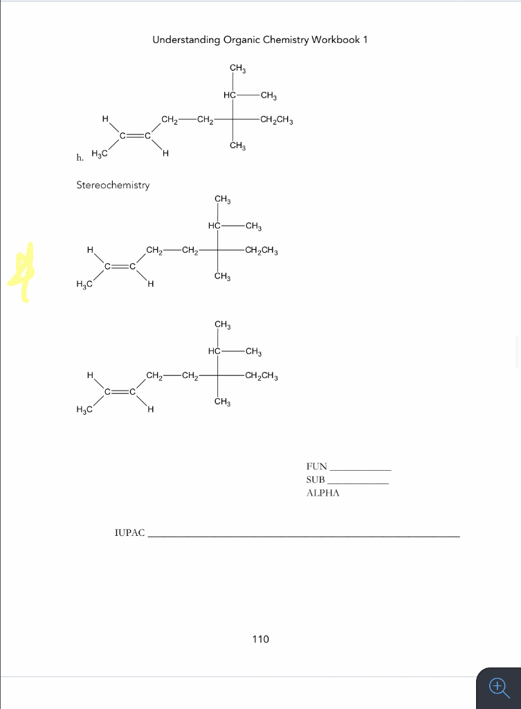 Solved Understanding Organic Chemistry Workbook 1 CH HC -CHE | Chegg.com