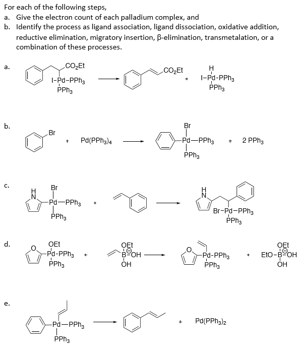 Solved For each of the following steps, a. Give the electron | Chegg.com
