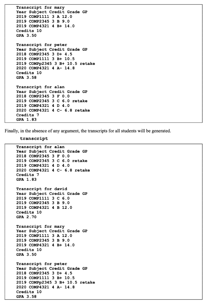 COMP 4321 2019 4 Laboratory Exercise Script programs | Chegg.com