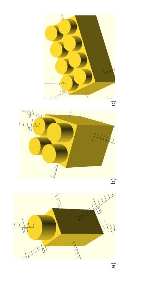 Solved Write 3 separate consecutive Open_scad codes to | Chegg.com