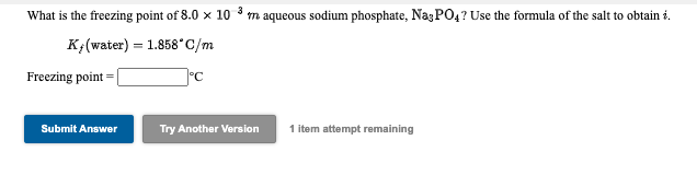 Solved 3 m aqueous sodium phosphate, Na3PO4? Use the formula | Chegg.com