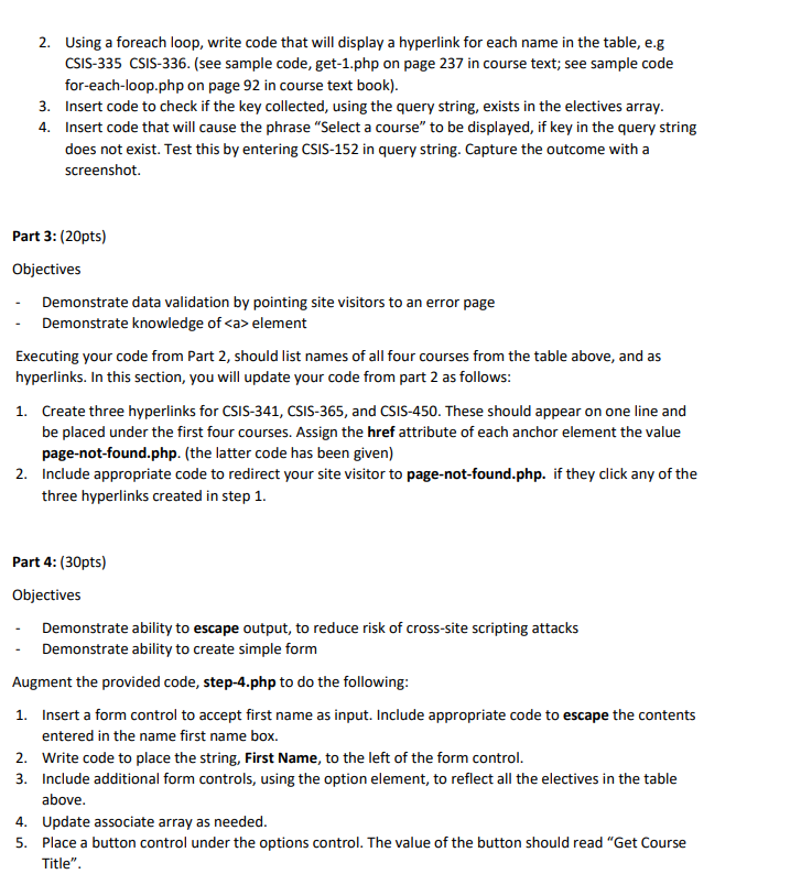 Solved Part 1: (25pts) Objectives - Demonstrate knowledge of | Chegg.com