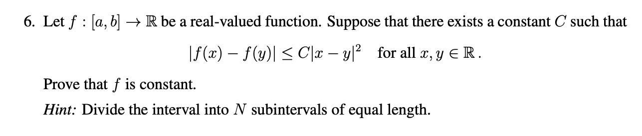 Solved Let f:[a,b]→R ﻿be a real-valued function. Suppose | Chegg.com
