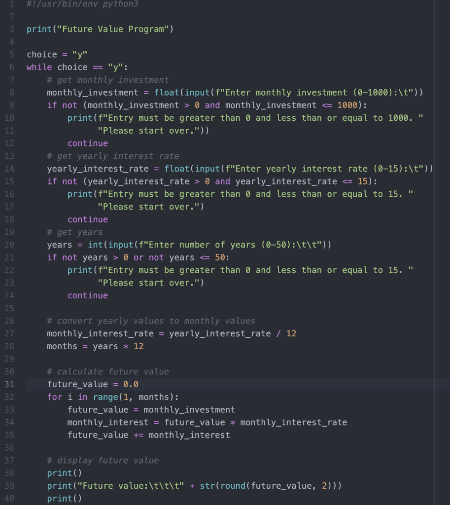 Solved Display user message WHILE user wants to continue get | Chegg.com