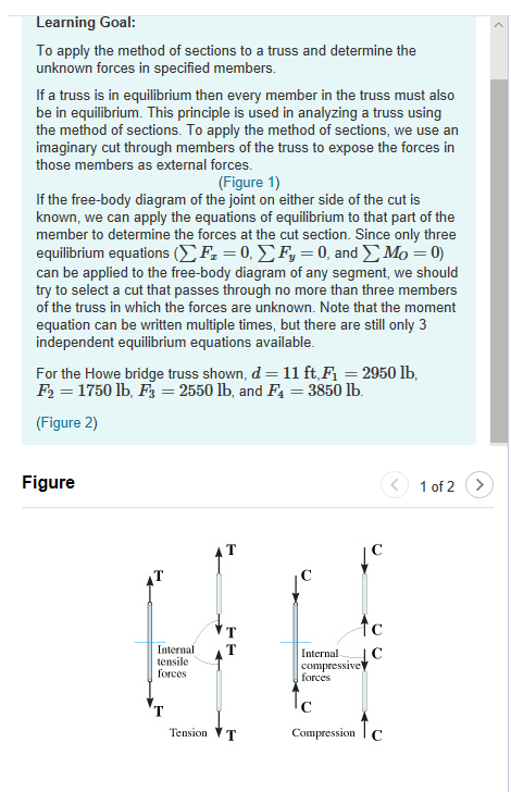 Solved Part A - Determining the forces in three specified | Chegg.com