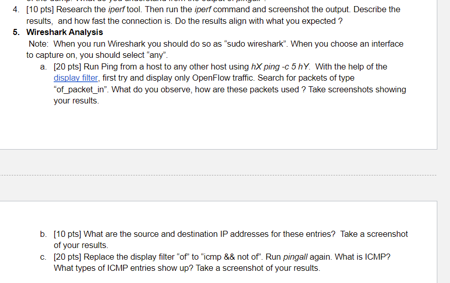 1. In Mininet change the default configuration | Chegg.com