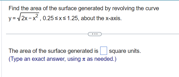 Solved Find the area of the surface generated by revolving | Chegg.com