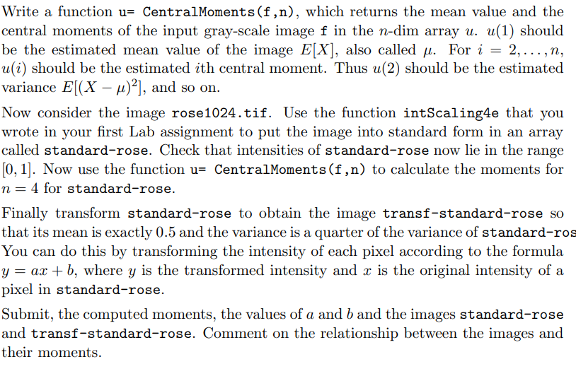 Solved In Matlab Only Please. Below is my inScaking4e | Chegg.com