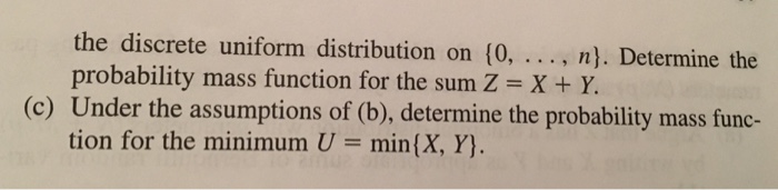 Solved 3.6. The discrete uniform distribution on (1,... , n) | Chegg.com