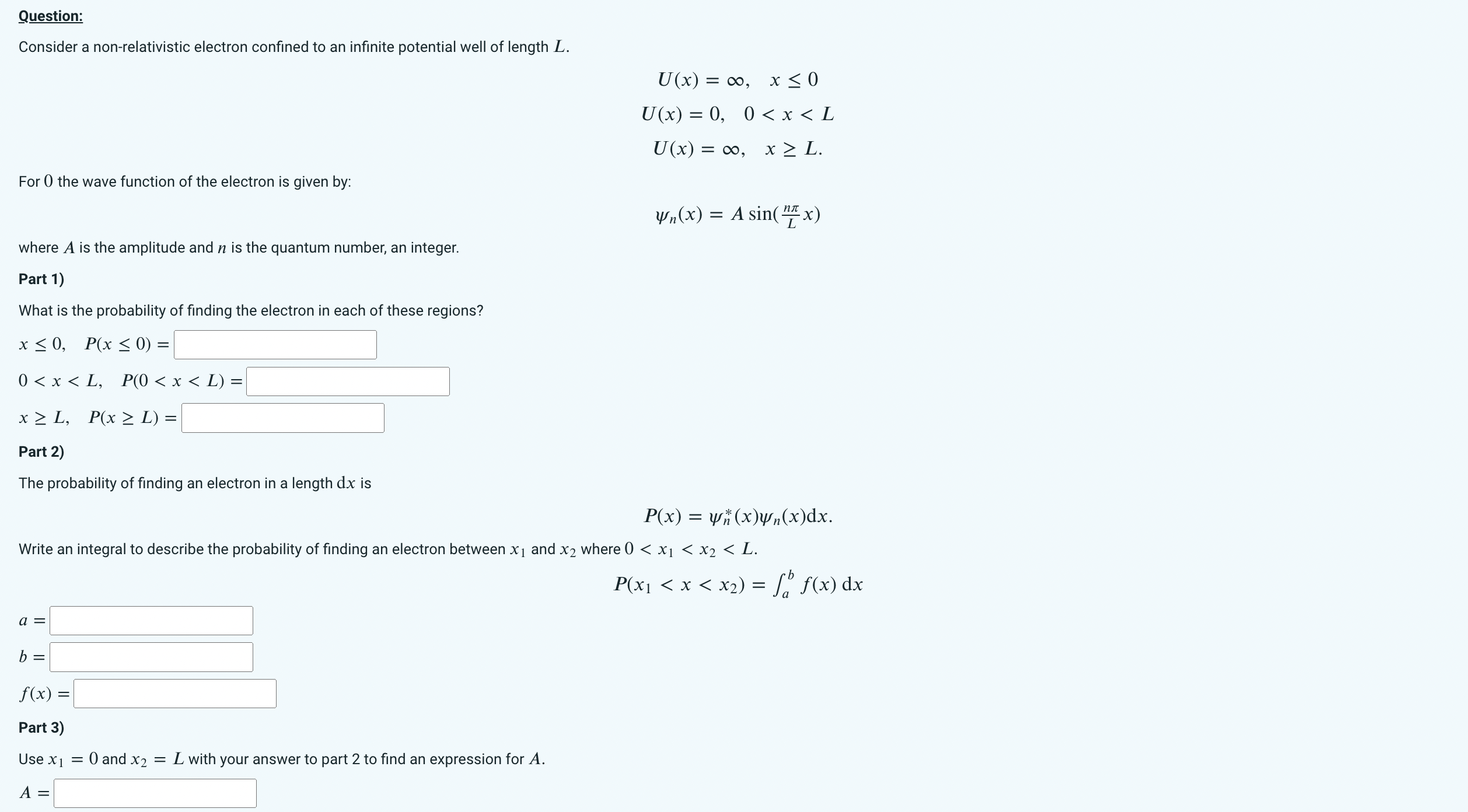 Solved Question:Consider a non-relativistic electron | Chegg.com