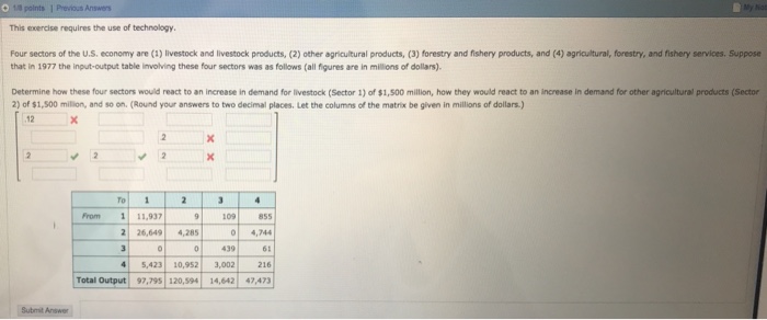 Solved This exercise requires the use of technology. Four | Chegg.com