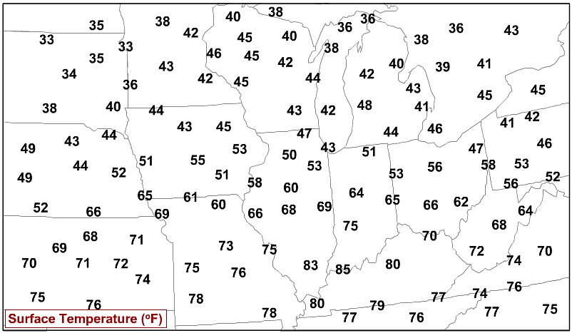 Solved Draw temperature contours, also known as ISOTHERMS, | Chegg.com