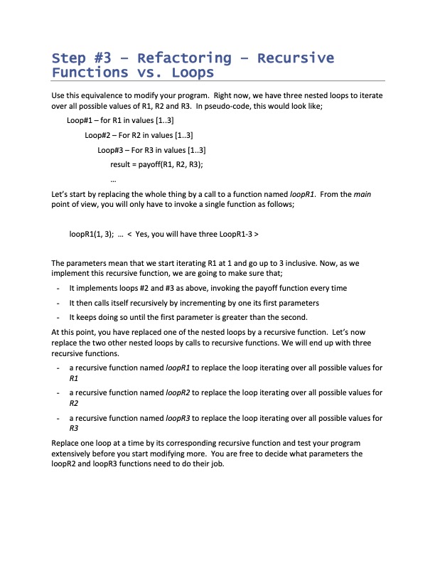 Solved Step 3 Refactoring Recursive Functions Vs 5835