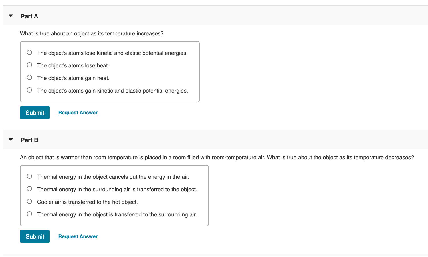 Solved Part A What is true about an object as its | Chegg.com