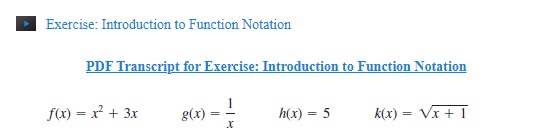 Solved Exercise: Introduction to Function Notation PDF | Chegg.com