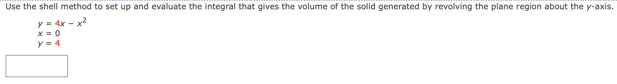 Solved Use the shell method to set up and evaluate the | Chegg.com