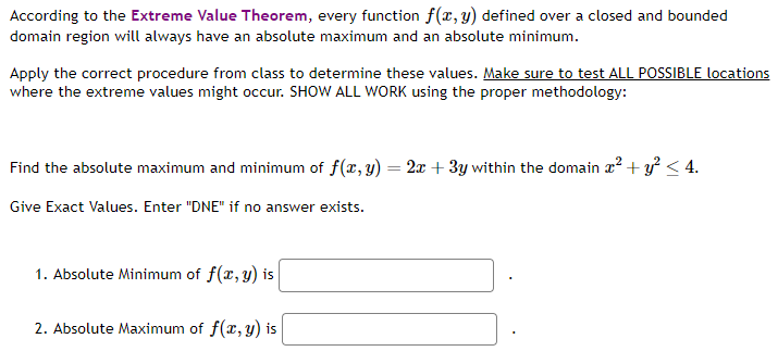 Solved According to the Extreme Value Theorem, every | Chegg.com