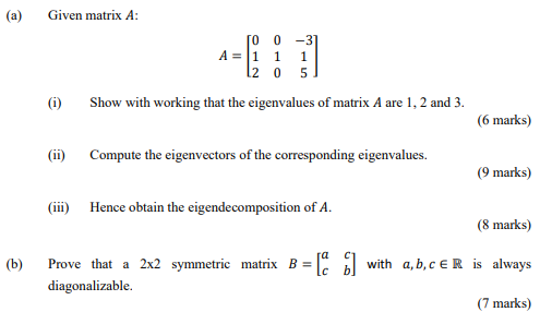 Solved Given matrix \\( A \\) : \\[ | Chegg.com