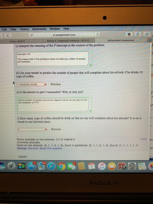 Solved iew History Bookmarks Window Help a myopenmath.com | Chegg.com