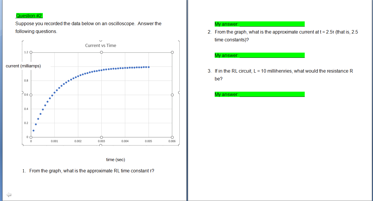 Solved 1) From the graph, what is the approximate RL time | Chegg.com