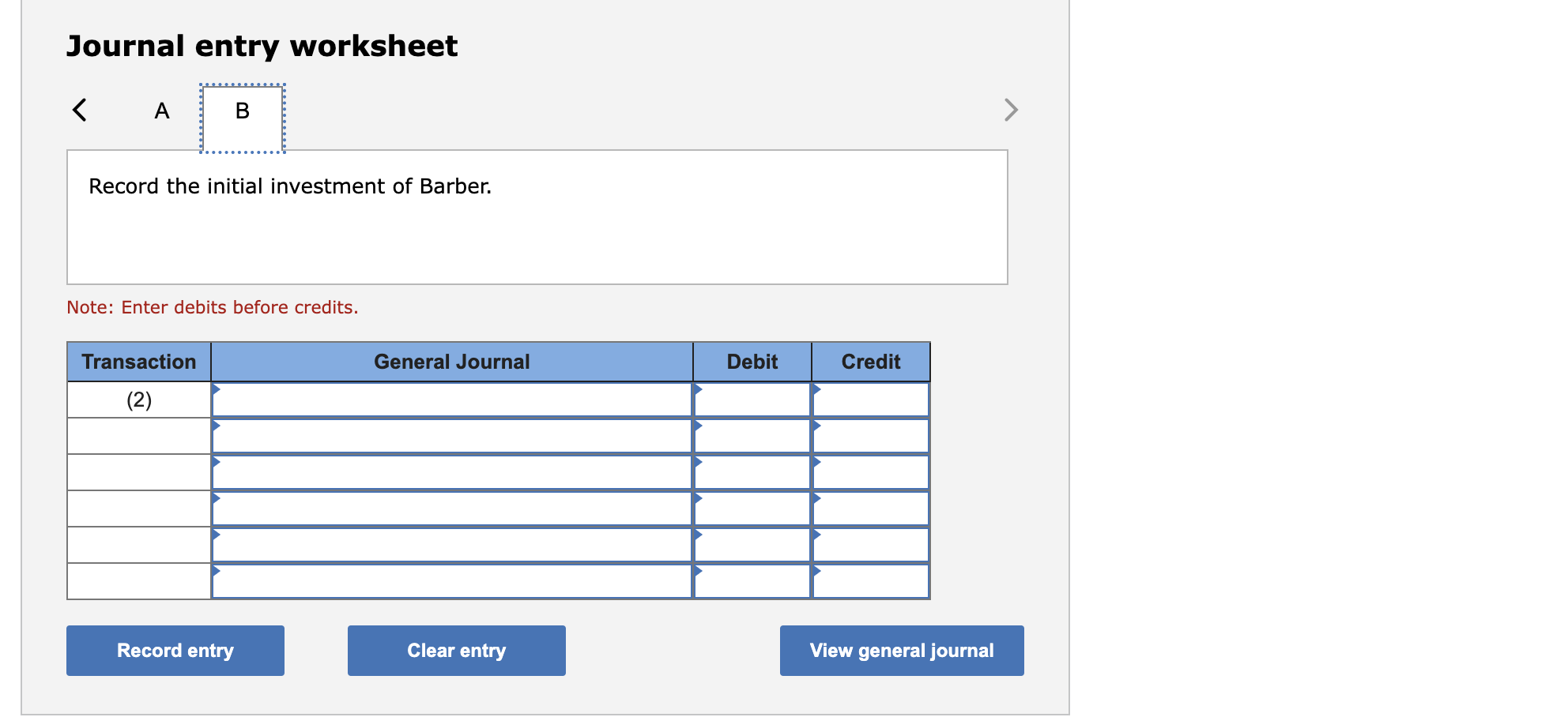 Solved Journal entry worksheet Note: Enter debits before | Chegg.com