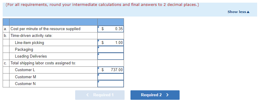 Solved Problem 7A-4 (Algo) Time-Driven Activity-Based | Chegg.com
