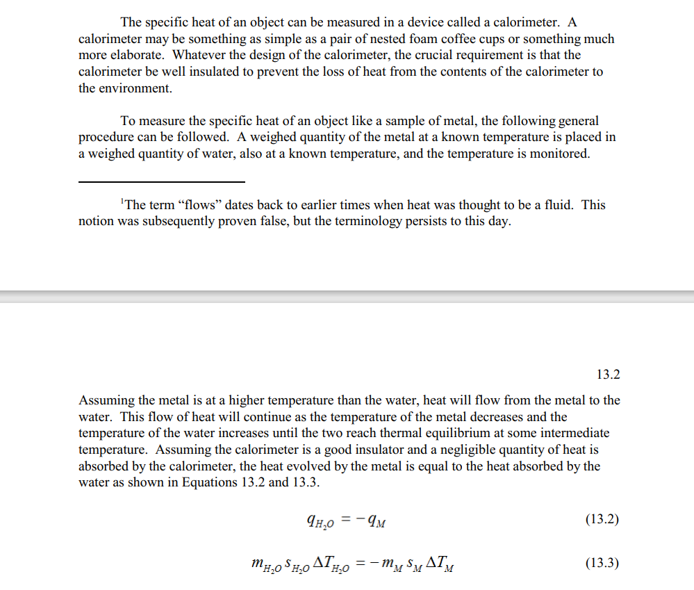 Intensive Properties II: Specific Heat Introduction | Chegg.com