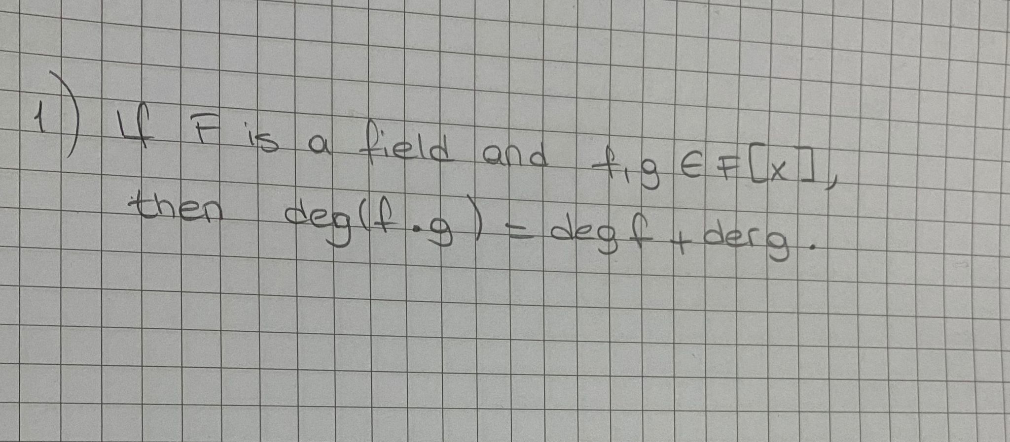 Solved If F is ﻿a field and f,g in F[x],then | Chegg.com