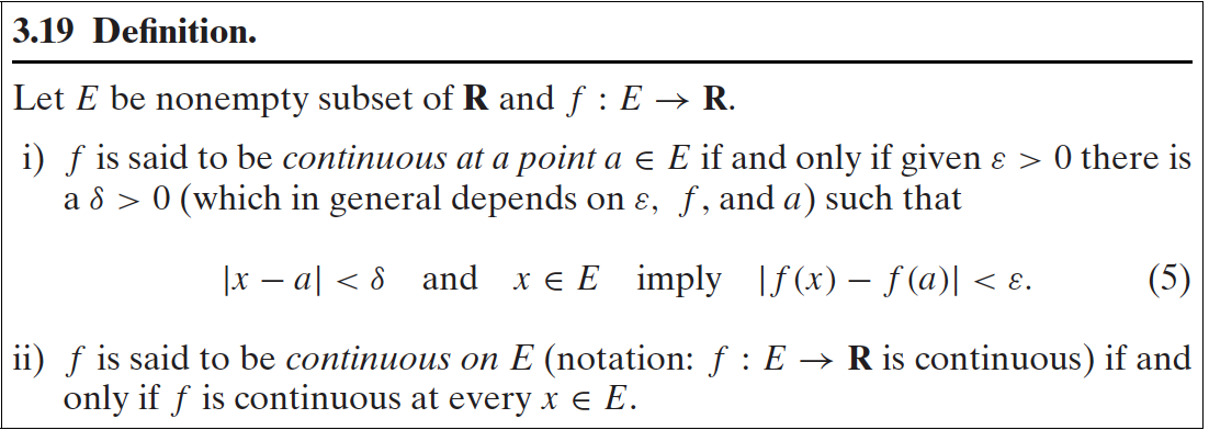Solved 3.19 Definition. Let E be nonempty subset of R and f: | Chegg.com