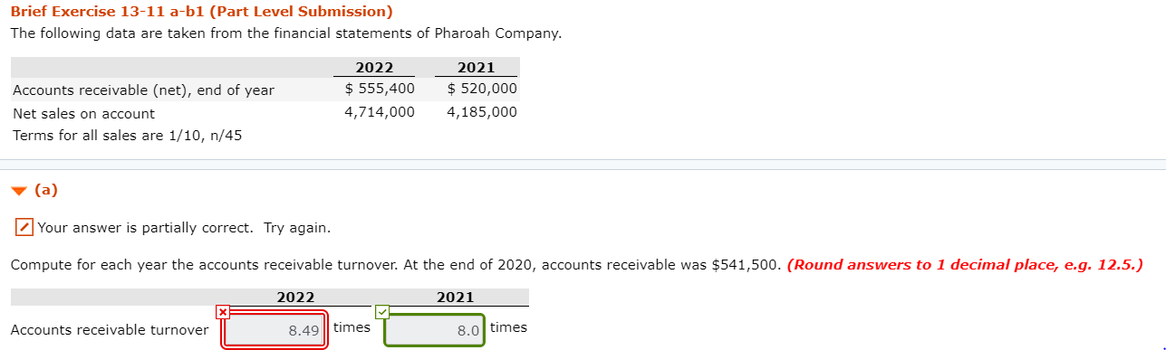 Solved Brief Exercise 13-12 a-b1 (Part Level Submission) The | Chegg.com