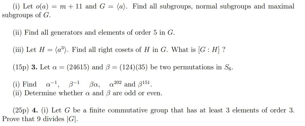 Solved (a). Find all subgroups, normal subgroups and maximal | Chegg.com