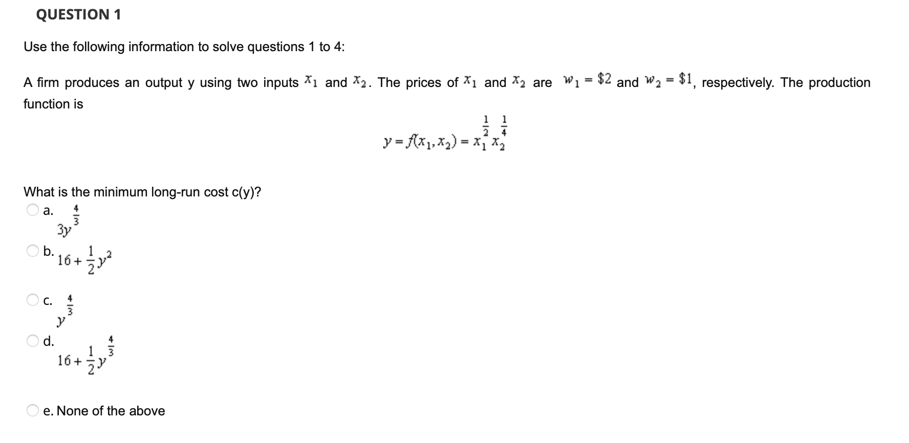 Solved Use the following information to solve questions 1 to | Chegg.com
