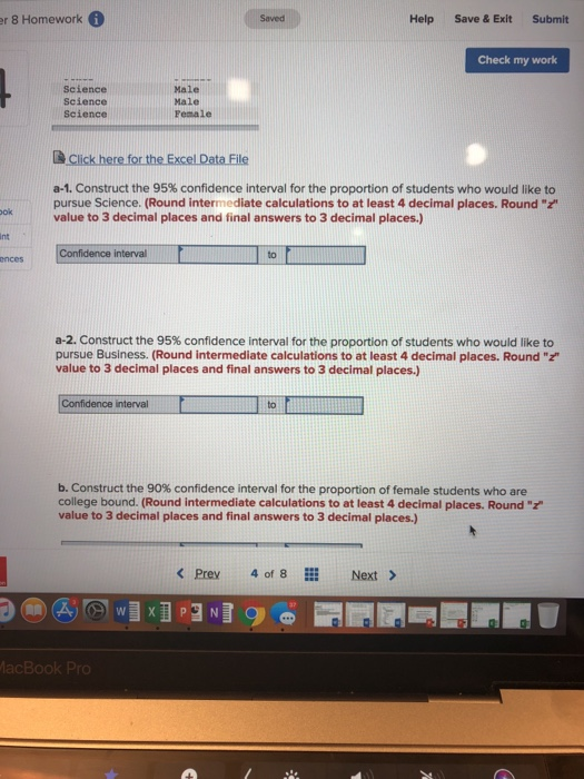 Solved Chapter 8 Homework Saved Help Save &Exit Submit Check | Chegg.com