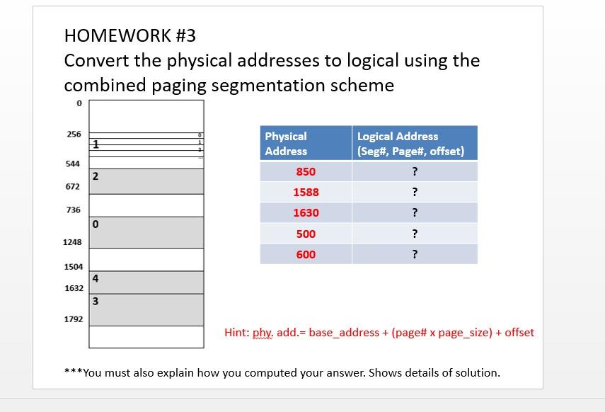 Solved •Consider a combined segmentation and paging scheme | Chegg.com